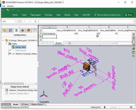 Use Of Design Tables In Solidworks ~ Ourengineeringlabs