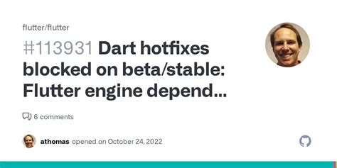 Dart Hotfixes Blocked On Beta Stable Flutter Engine Depends On Unstable Windows Arm Dart Sdk
