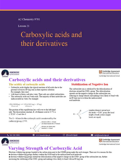 Chemistry Lesson 22 Carboxylic Acids And Therir Derivatives Autosaved Pdf Acid Aldehyde