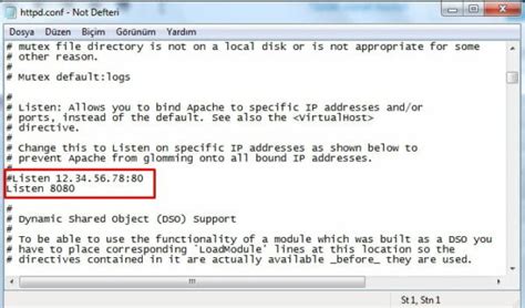 Xampp Port Değiştirme