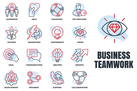 Set Of Business Teamwork Icon Logo Vector Illustration Goal