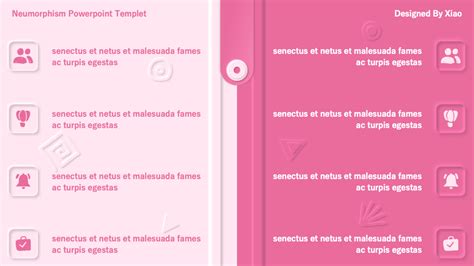 Neumorphism Pink Free Powerpoint Template Just Free Slide