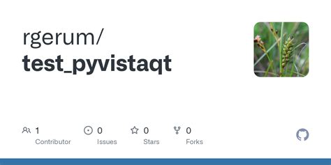 GitHub Rgerum Test Pyvistaqt