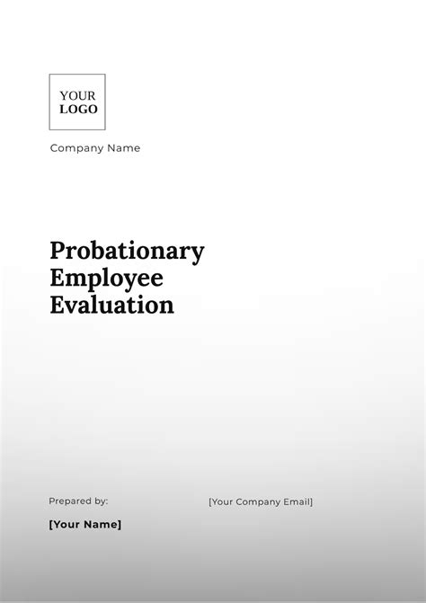 Free Probationary Employee Evaluation Template To Edit Online