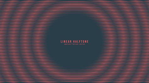 Linear Halftone Pattern Vector Round Frame Red Black Classy Abstract Background Stock