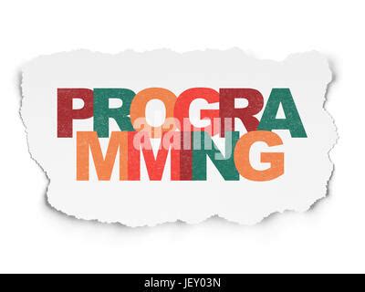 Programming Concept Css On Torn Paper Background Stock Photo Alamy