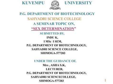 Sex Determination Chromosomal Theory Of Sex Determination Pptx Reproductive Health