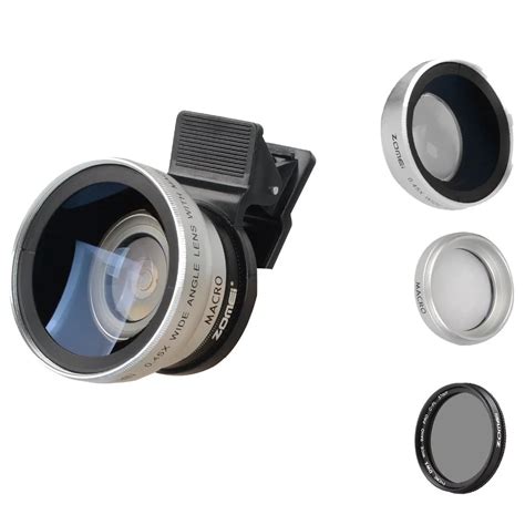 Zomei In Cell Phone Camera Lens Kit Degree Wide Angle Lens X Macro Lens Cpl