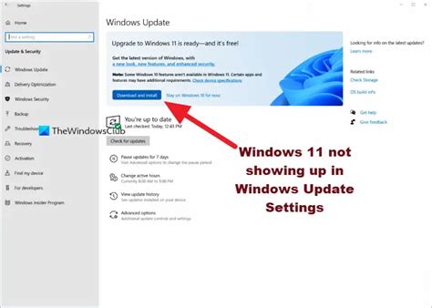 Windows Not Showing Up In Windows Update Settings Thewindowsclub