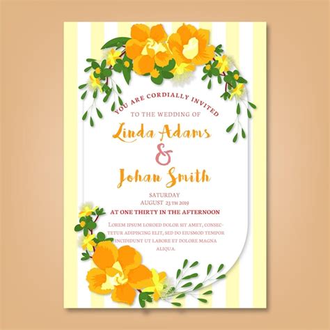 청첩장 프리미엄 벡터