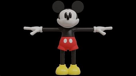Mickey Mouse 3d Model Rigged Cgtrader