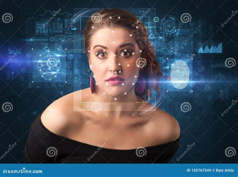 Face And Fingerprint Detection Concept Stock Image Image Of Information Control