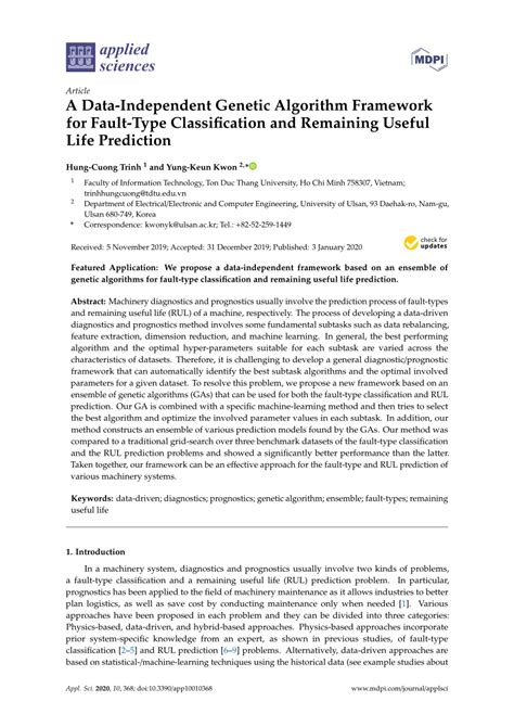 Pdf A Data Independent Genetic Algorithm Framework For Fault Type
