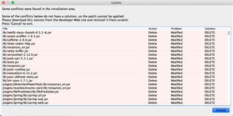 Some Conflicts Were Found In The Installation Area Ides Support Intellij Platform Jetbrains