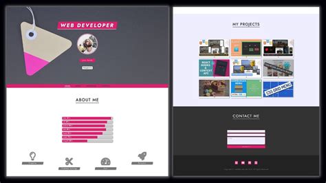Responsive Web Developer Portfolio Personal Portfolio Website Design HTML CSS FreeWebsiteCode