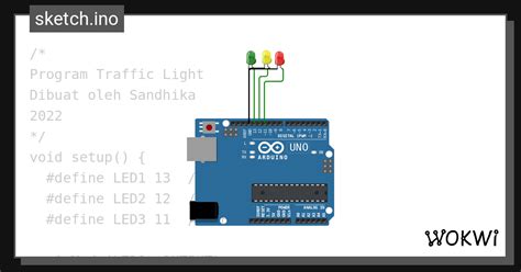 Traffic Light Ino Wokwi ESP32 STM32 Arduino Simulator