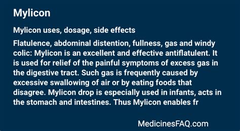 Mylicon Uses Dosage Side Effects Food Interaction And Faq