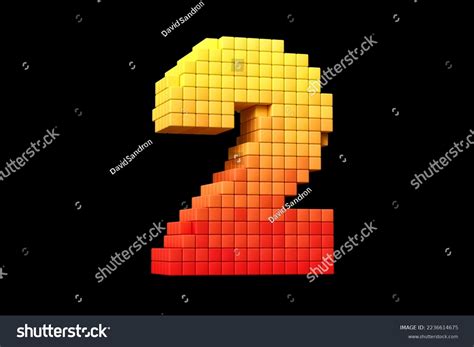 8bit Font Pixel Art Style Digit Stock Illustration 2236614675 Shutterstock