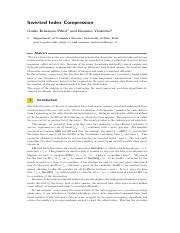 Efficient Inverted Index Compression Techniques Explained Course Hero