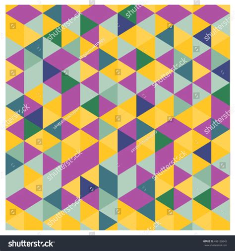 Vector Abstract Geometric Cube Triangle Angular Stock Vector Royalty Free 496120645