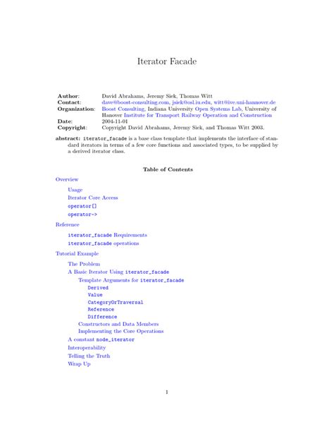 iterator facade pdf class computer programming method computer programming
