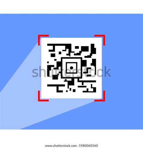 Qr Code Vector Red Line On Stock Vector Royalty Free Shutterstock