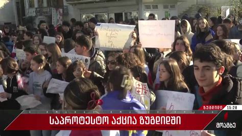 საპროტესტო აქცია ზუგდიდში Youtube