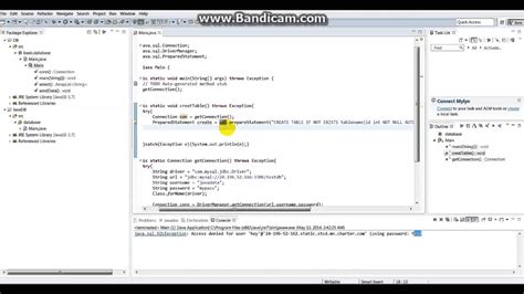 Java Mysql Creating A Table Youtube