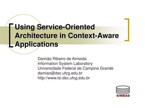 ppt using service oriented architecture in context aware applications