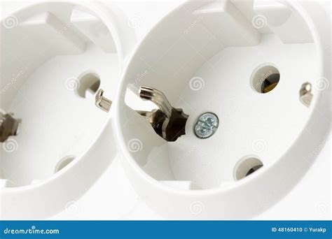Multiple Socket Isolated On The White Background Stock Photo Image Of Three Connection