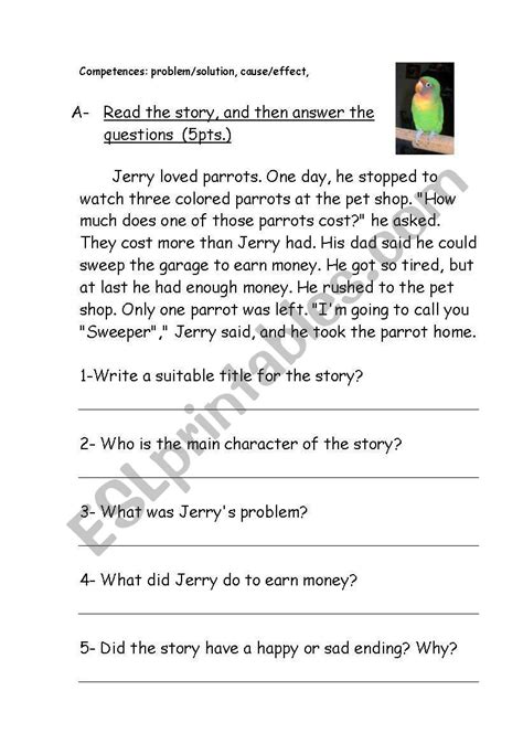 Problem Solving Reading Comprehension Worksheets Reading