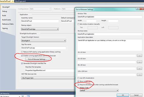 Running Only My Application With Full Trust In Silverlight Stack Overflow