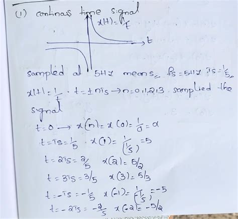 Solved 1 The Continuous Time Signal Xt 1t Is Sampled With A