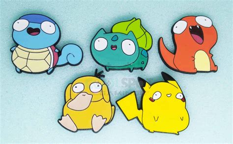 Pokemon Derpy Funny Character Pin Badge Choose Your Character