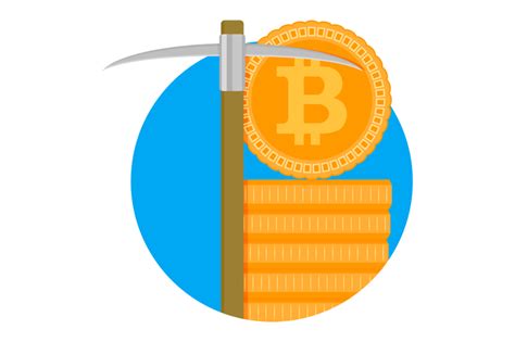 Mining Bitcoin Symbol By TheHungryJPEG