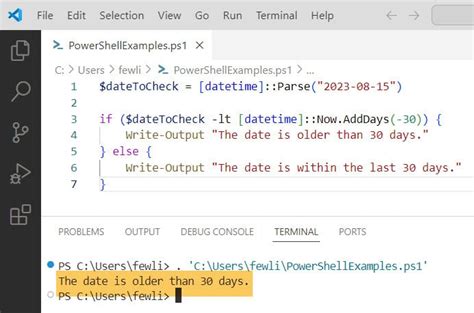 Check If Date Is Older Than 30 Days In PowerShell