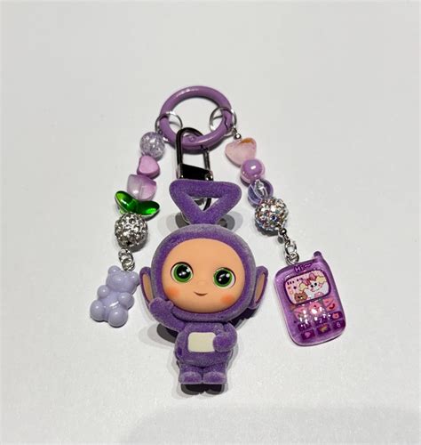Handmade Teletubbies Keychain Tinky Winky Etsy