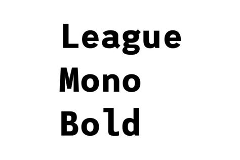 League Mono Bold Font Free Font Download