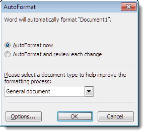 AutoFormat And AutoCorrect