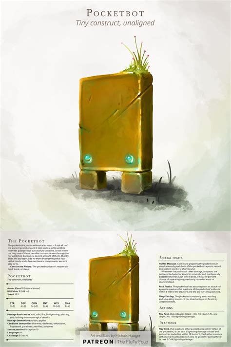 A Tiny Construct The Pocketbot R Unearthedarcana