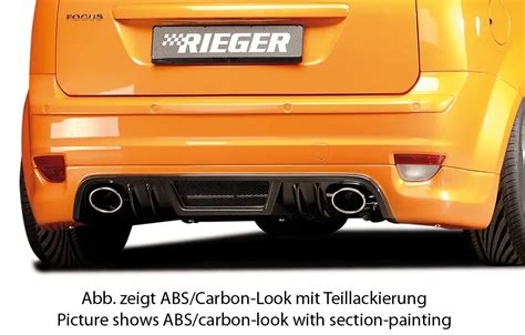 Ford Focus 2 Rieger Rear Skirts 04 08 Carbonlook