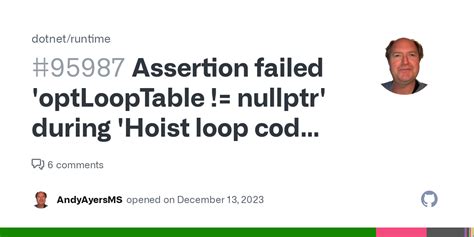 Assertion Failed OptLoopTable Nullptr During Hoist Loop Code With Jit Dumps Enabled