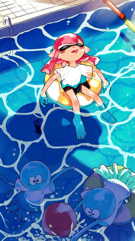 Inkling Inkling Girl And Jellyfish Splatoon Drawn By Inari Danbooru