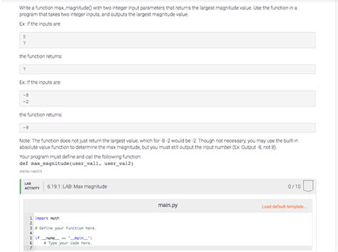 Solved Python Design A Function Max Magnitude With Two Integer Input Course Hero