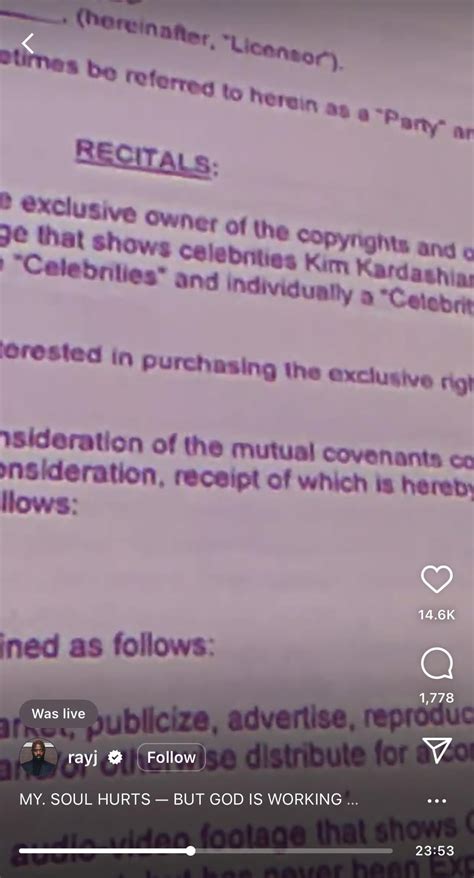 Kims Handwriting On Ray Js Sex Tape Contract R Kuwtk
