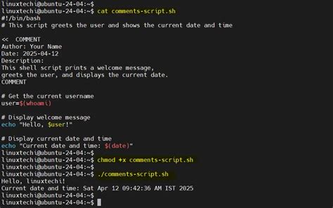 How To Add Comments In Shell Scripts With Examples