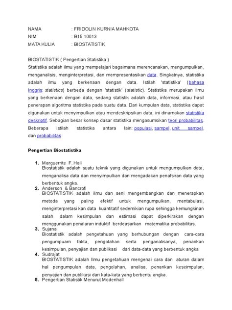 Tugas Biostatistik Pdf