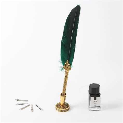 루아 퀼 구스 깃털 만년필 세트 잉크 깃털펜 Yes24