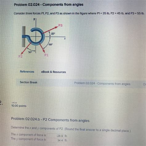 Solved Consider Three Forces P1 P2 And P3 As Shown In The