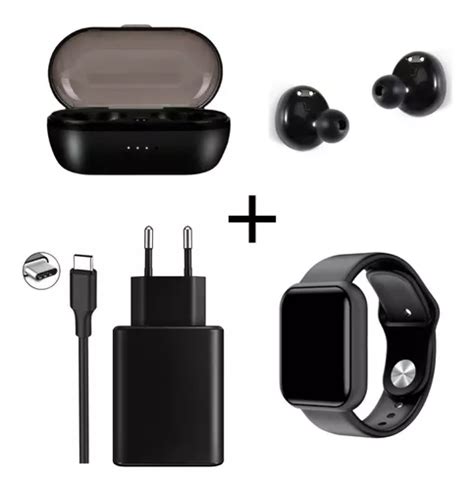 Kit Fone De Ouvido Bluetooth Rel Gio Carregador R Pido Parcelamento Sem Juros